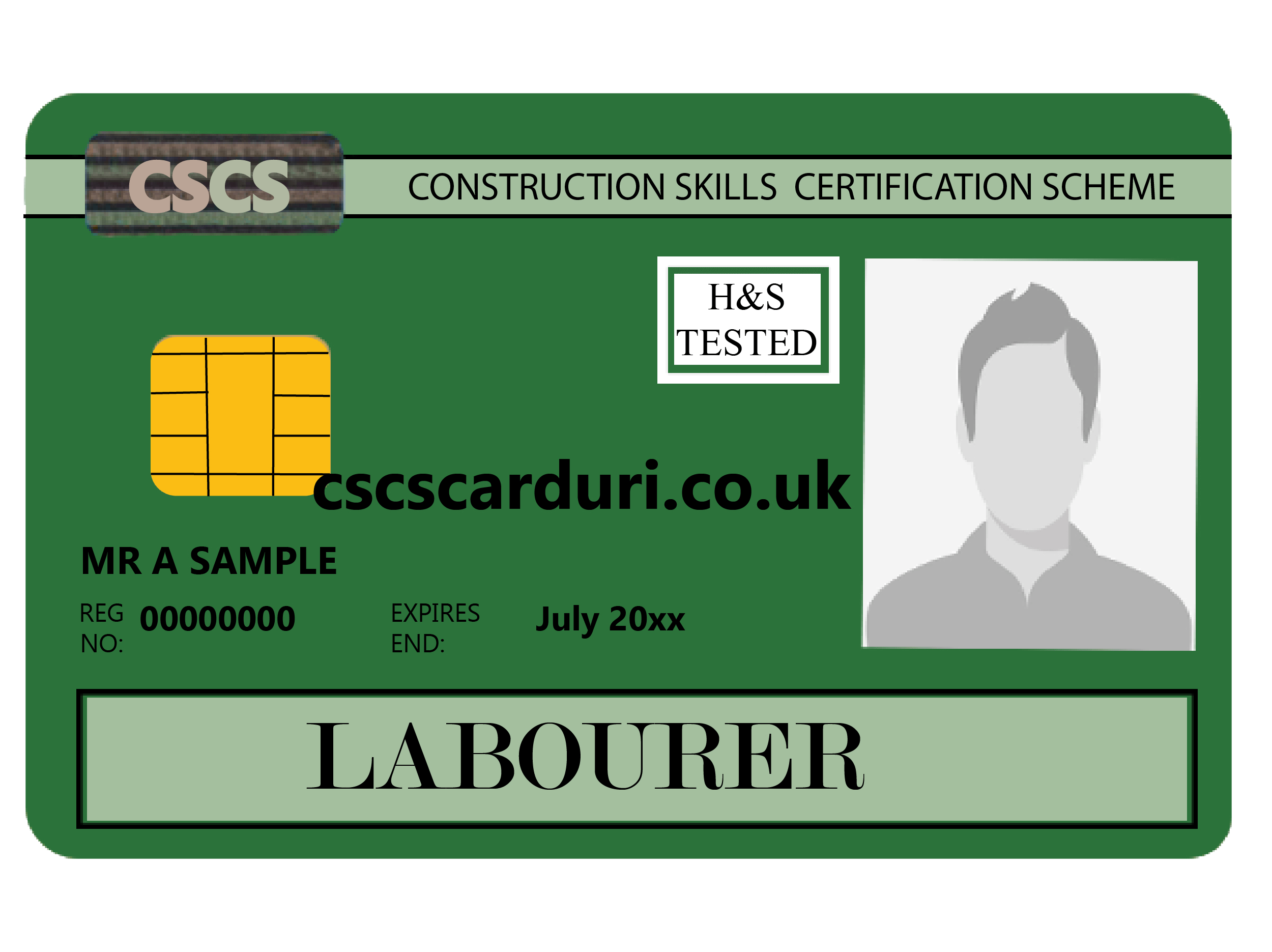 NVQ Level 1 CSCS Verde - Card Verde CSCS Labourer - Carduri CSCS UK
